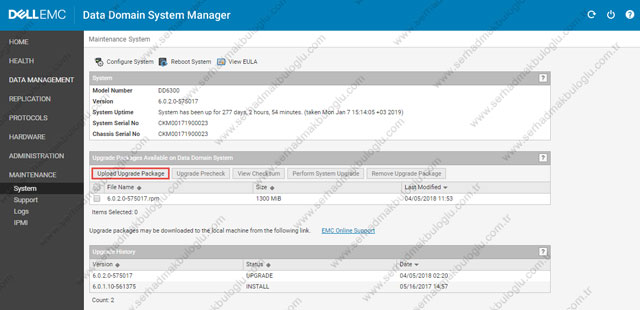 Dell EMC Data Domain OS Upgrade | Serhad Makbuloglu