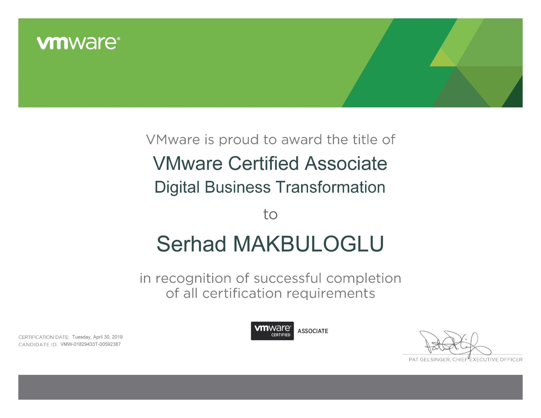 VCA-DBT - VMware Certified Associate – Digital Business Transformation ... VCA-DBT - VMware Certified Associate – Digital Business Transformation ...