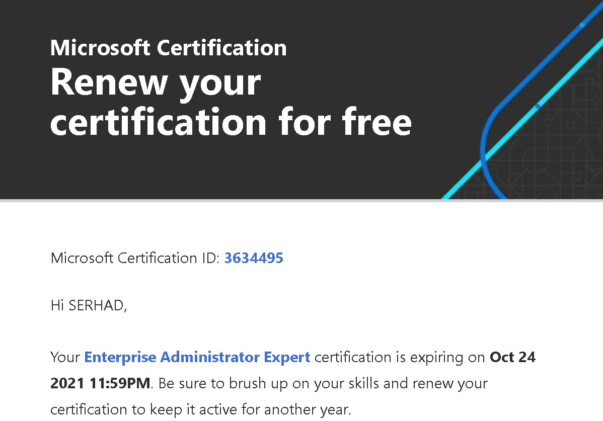 Renewal for Microsoft 365 Certified: Enterprise Administrator Expert ...