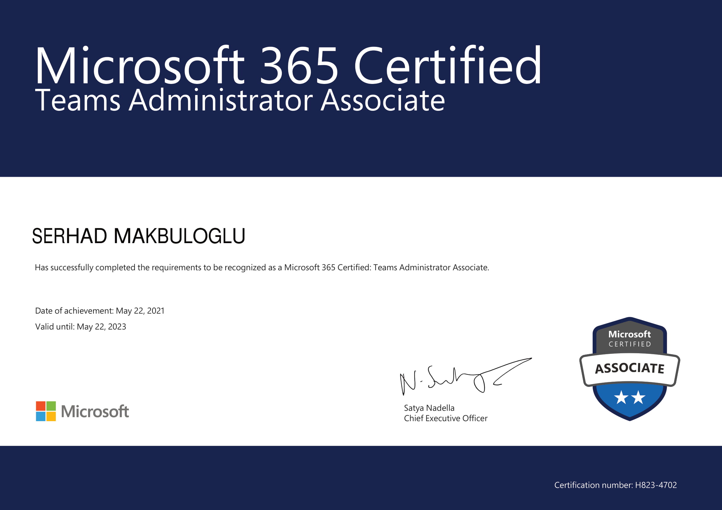 Microsoft 365 Certified: Teams Administrator Associate | Serhad Makbuloglu