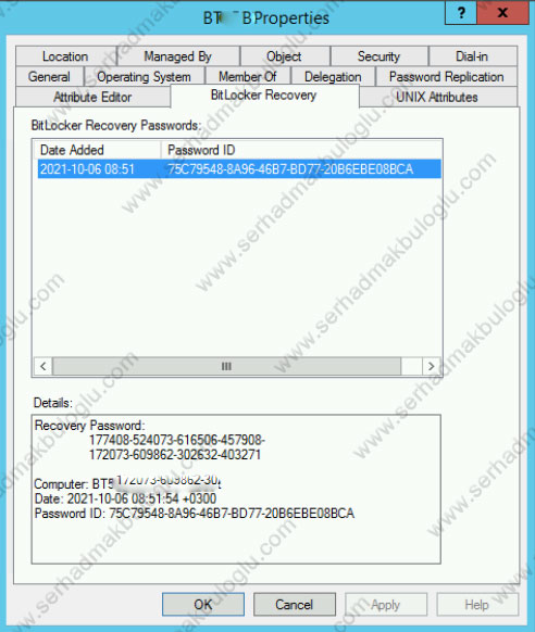 Store Bitlocker Recovery Keys In Active Directory Serhad Makbuloglu