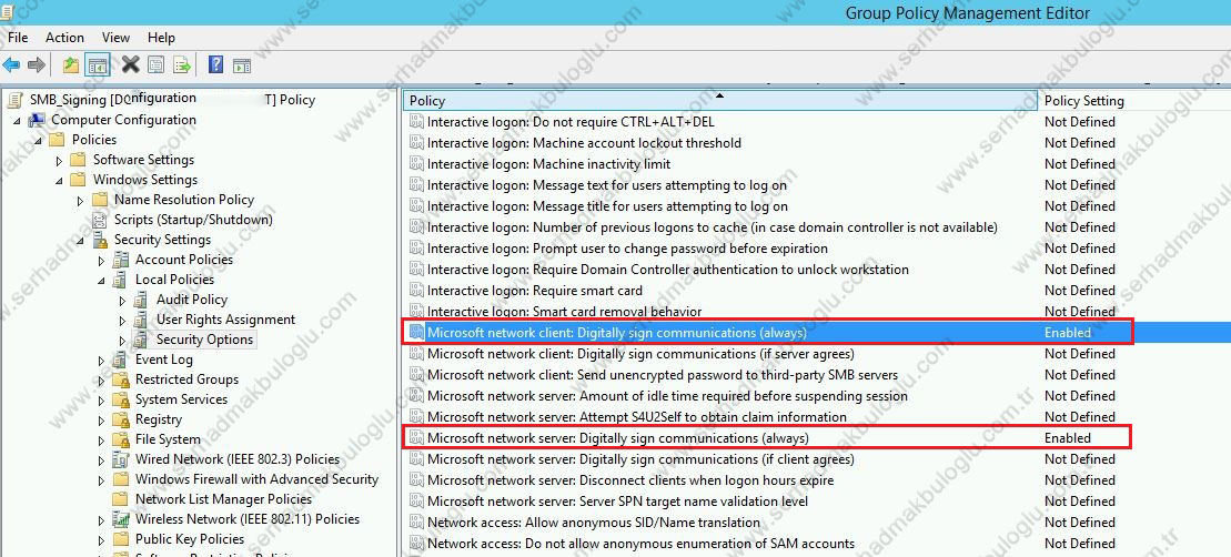 SMB Signing not required | Serhad Makbuloglu