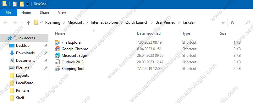 Windows 11 Backup and Restore Pinned Items Taskbar | Serhad Makbuloglu
