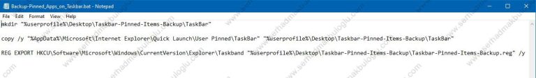 Windows 11 Backup and Restore Pinned Items Taskbar | Serhad Makbuloglu